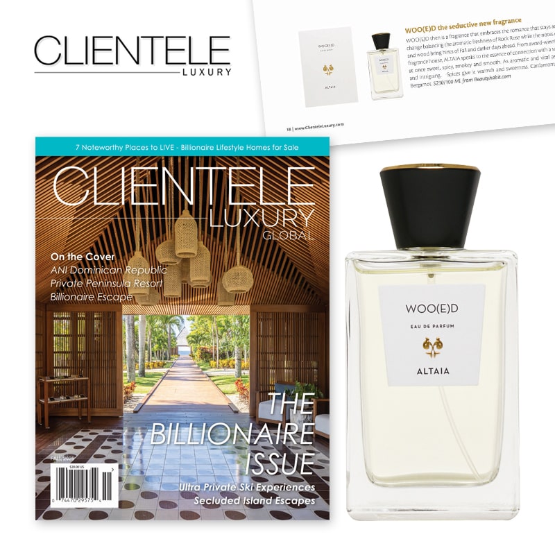 ALTAIA Woo(e)d Eau de Parfum as seen in Clientele Luxury Magazine ...